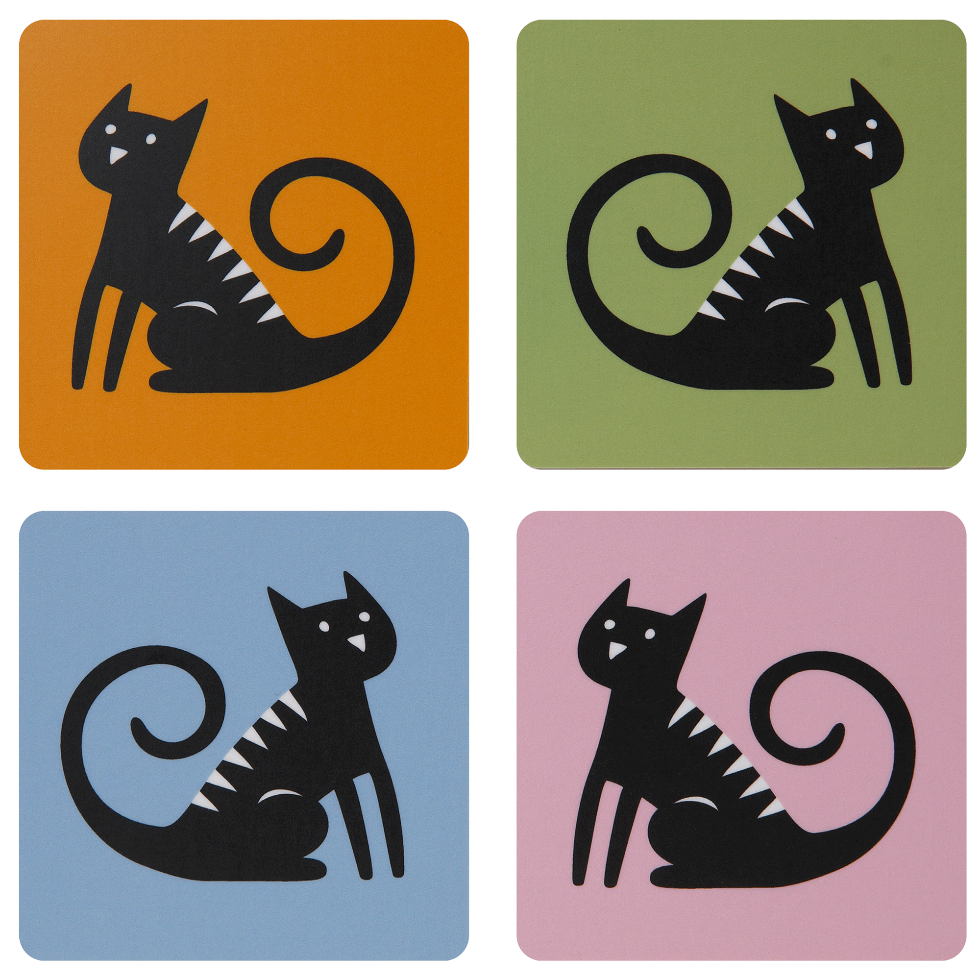 Sitting Cat Coasters - Package of 4 – Klippan UK