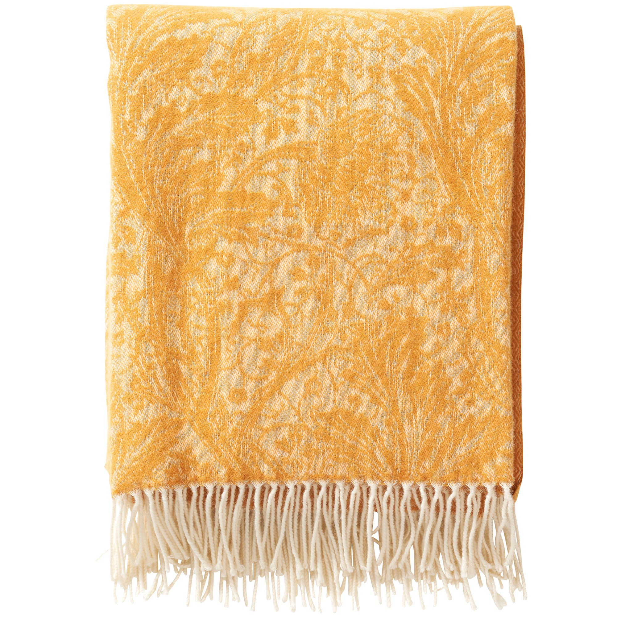 Arcadia Mustard Cashmere & Merino Throw – Klippan UK